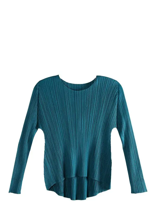 Issey Miyake Pleated Top - Green