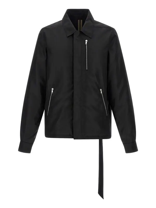 Rick Owens Jacket With Concealed Zipper - Black