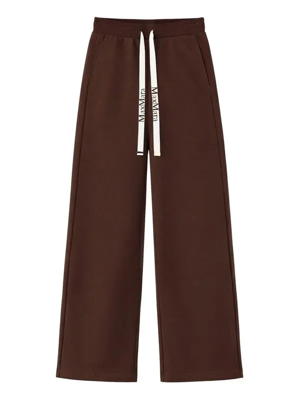Max Mara Loose-fitting Cotton Jersey Pants - Brown
