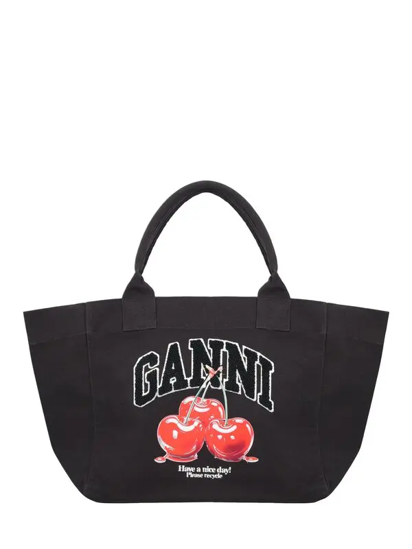 GANNI Tote Bag - Charcoal