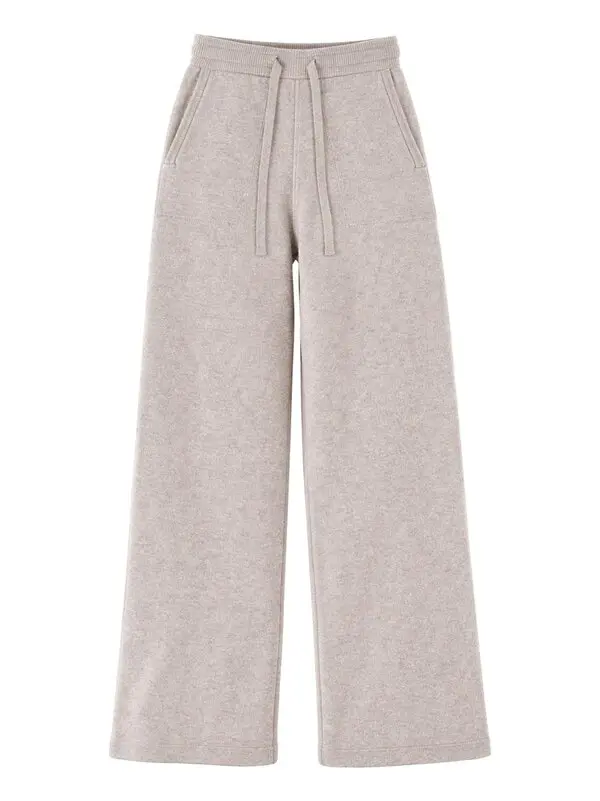 Max Mara Wool And Cashmere Wide-leg Pants - Beige
