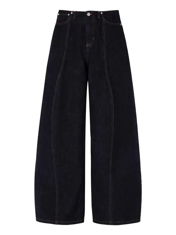 Sportmax Low Waist Over Pants - Blue