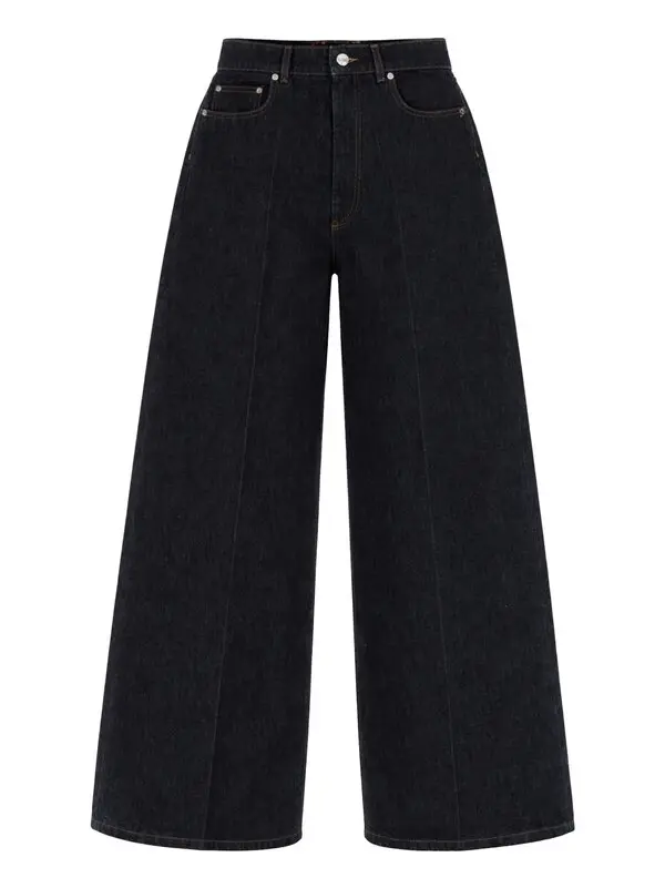 Sportmax Wide-leg Denim Pants - Blue