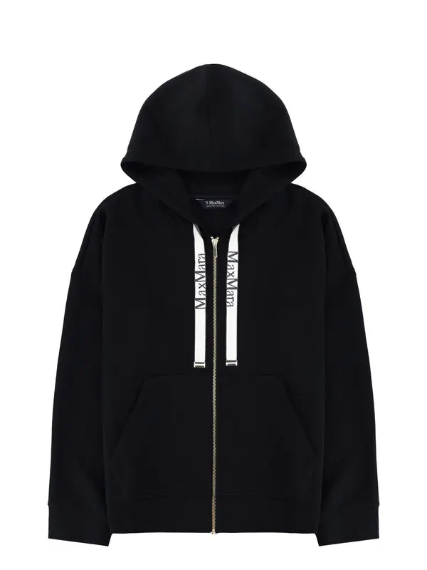 Max Mara Cotton Jersey Hoodie - Blue