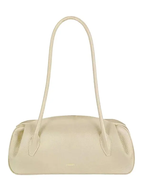 Yuzefi Oyster Shoulder Bag With Logo Detail - Neutrals