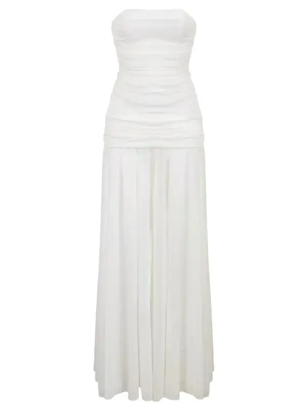 Retrofete Adele Strapless Maxi Dress - White