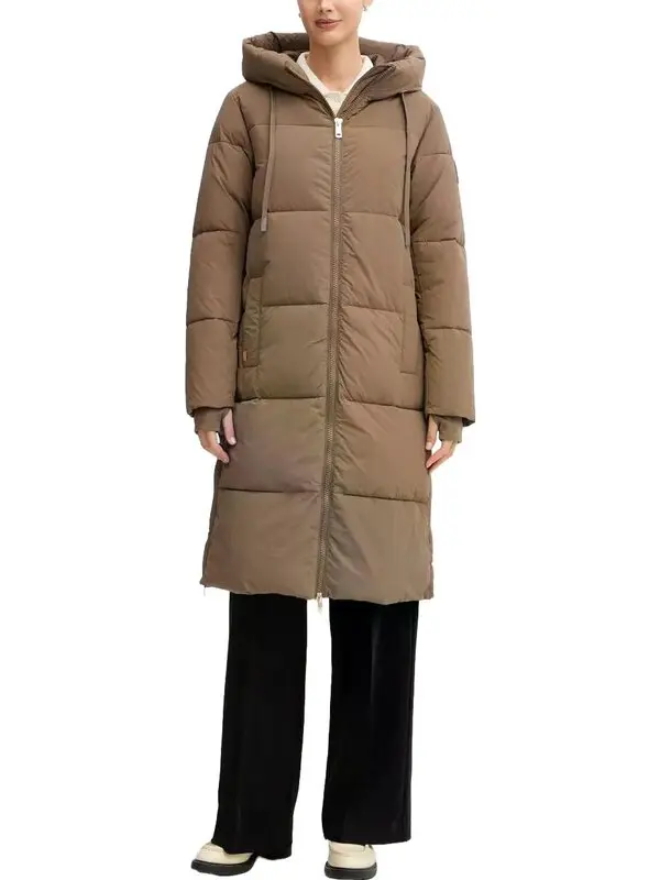 MOS MOSH Mmollie Terma Hooded Quilted Coat - Brown