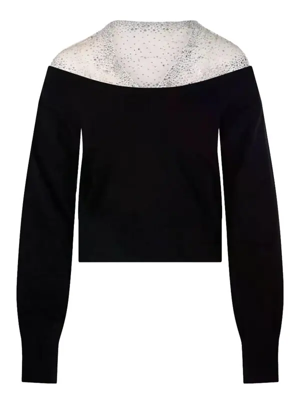 Giuseppe Di Morabito Embellished V-neck Sweater - Black