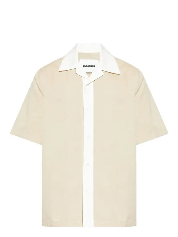 JIL SANDER Buttoned Down Shirt Volcanic Glass - Beige