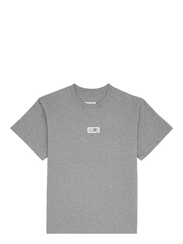 MAISON MARGIELA Short Sleeve Tee Light Grey Melange - Gray
