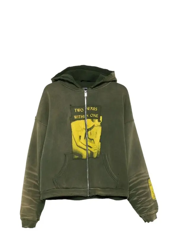 Enfants Riches Déprimés Two Wars Within One Assemblage Zip Hoodie Gardener - Green