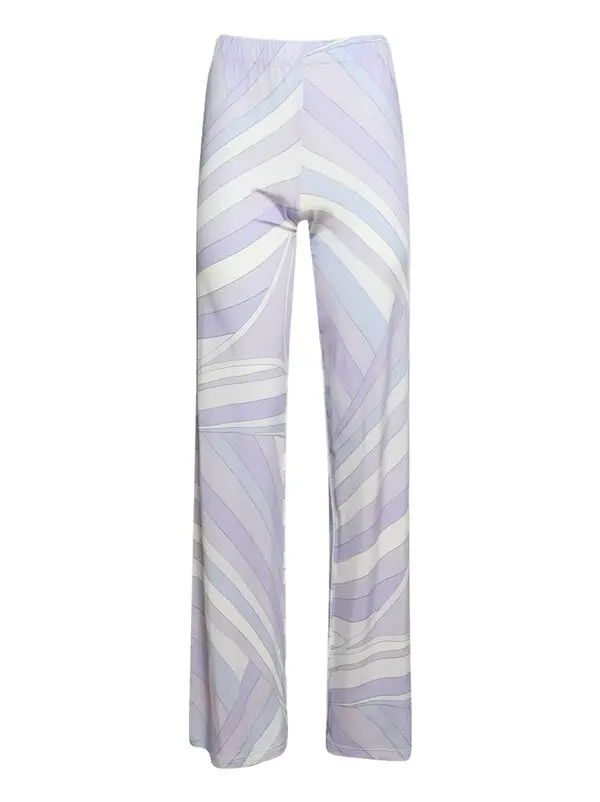 Emilio Pucci Iride Print Straight Trousers - Purple