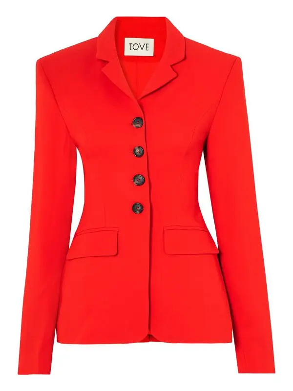 Tove Merl Woven Jacket - Red