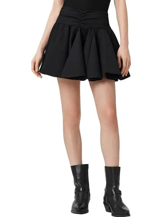 ALLSAINTS Tulip Ponte Miniskirt - Black