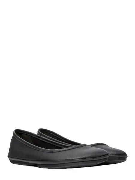 Camper Nina Leather Ballerina Flat - Black