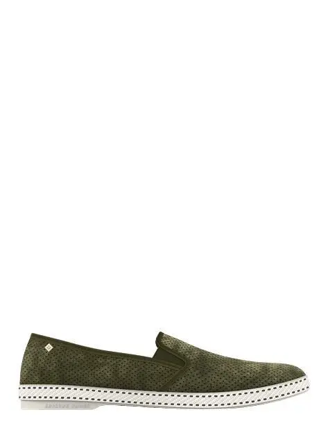 Rivieras Classic Suede Slip-on Loafer - Green