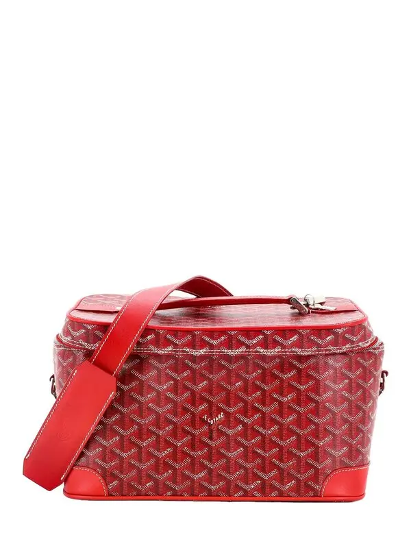 GOYARD Convertible Cosmetic Train Case Coated Canvas - Red