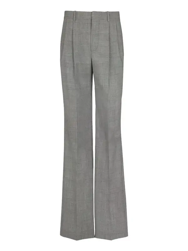 Balmain Prince Of Wales Wool Trousers - Grey