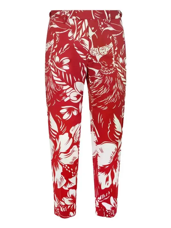 Dsquared2 Floral Print Trousers - Red