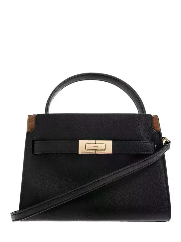 Tory Burch Buckle Leather Tote - Black