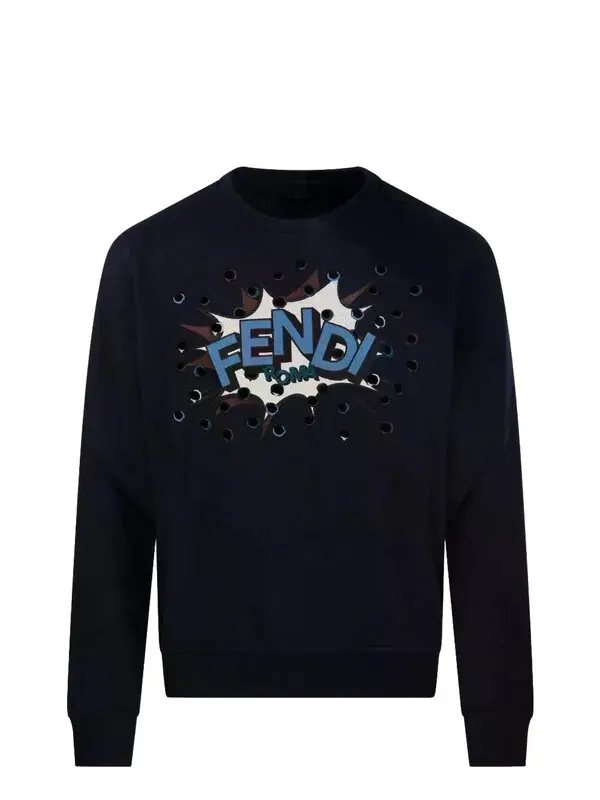 Fendi Cotton Sweatshirt - Blue