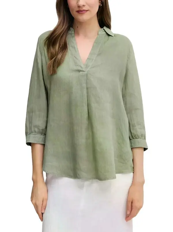 OUI V-neck Blouse - Green