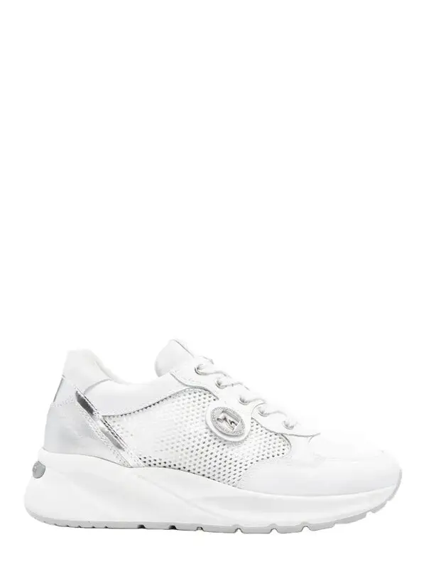 NEROGIARDINI Perforated Leather Sneakers - White