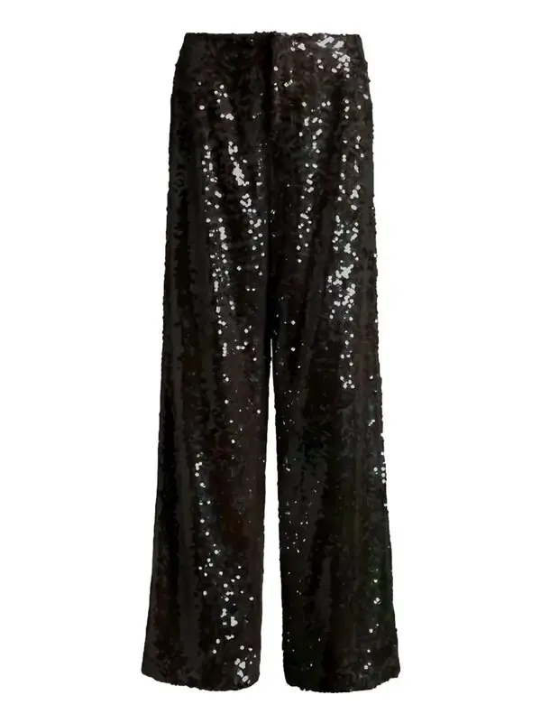 Alberta Ferretti Sequin Embellished Trousers - Black