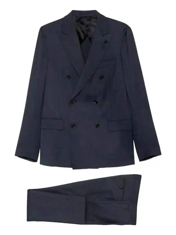 LARDINI Double-breasted Suit - Blue