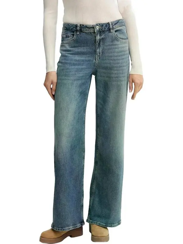 MOS MOSH Mmdara Mai Wide-leg Jeans - Blue