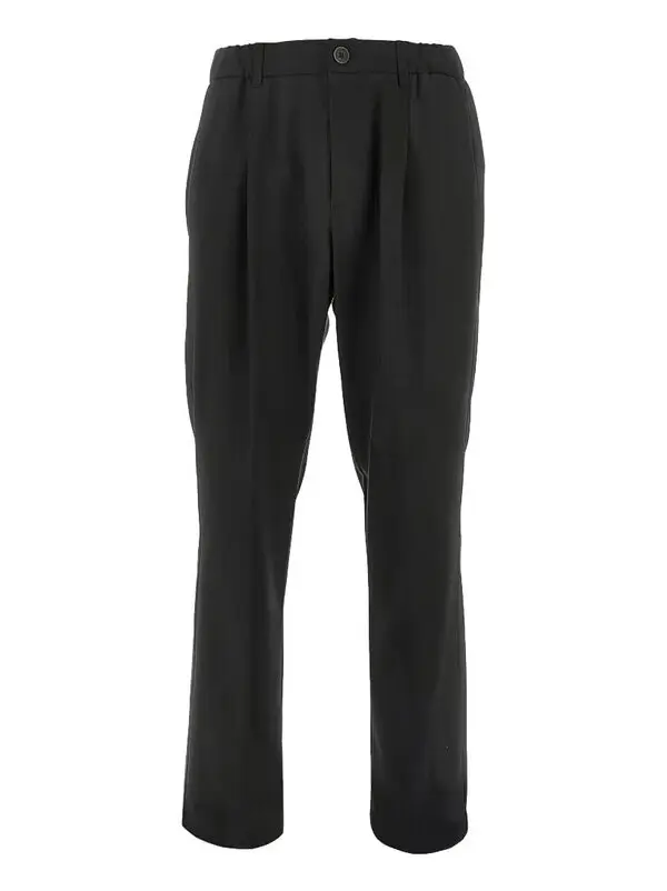 Herno Pleated Trousers - Black
