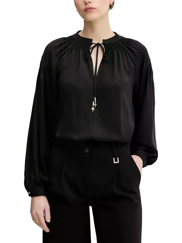 JOOP! Brigida Tie-neck Blouse - Black