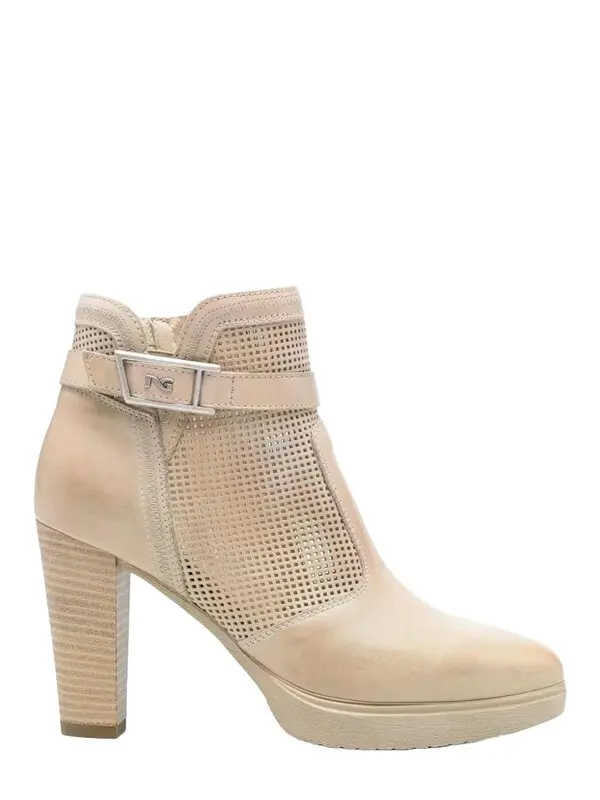 NEROGIARDINI Perforated Leather Boots - Neutrals