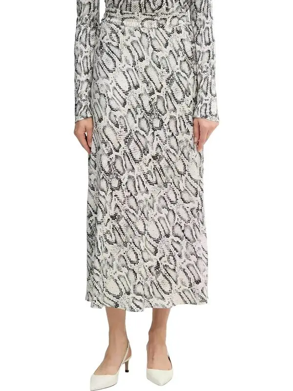 MARC AUREL Printed Midi Skirt - White