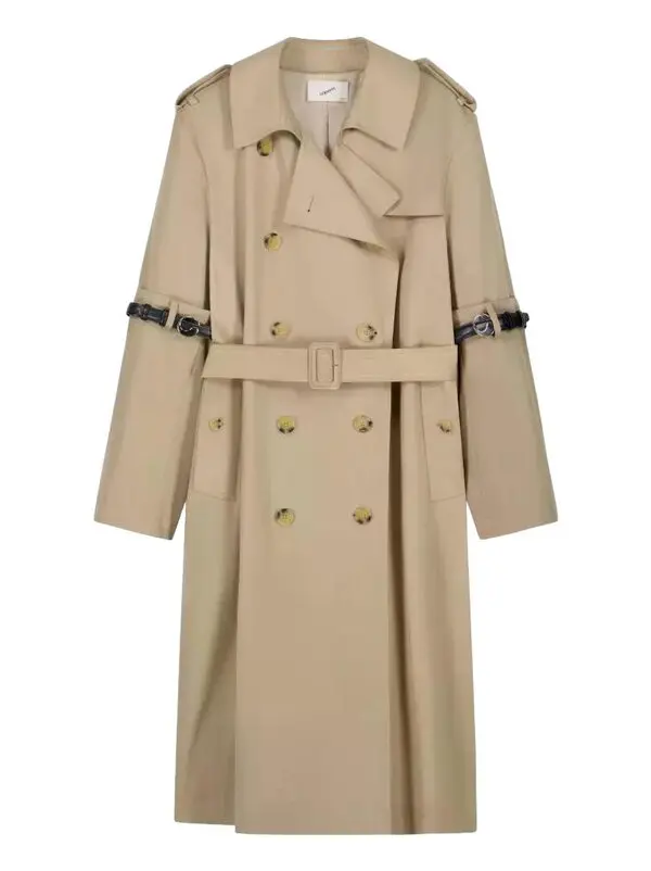 Coperni Double-breasted Belted Coat - Neutrals