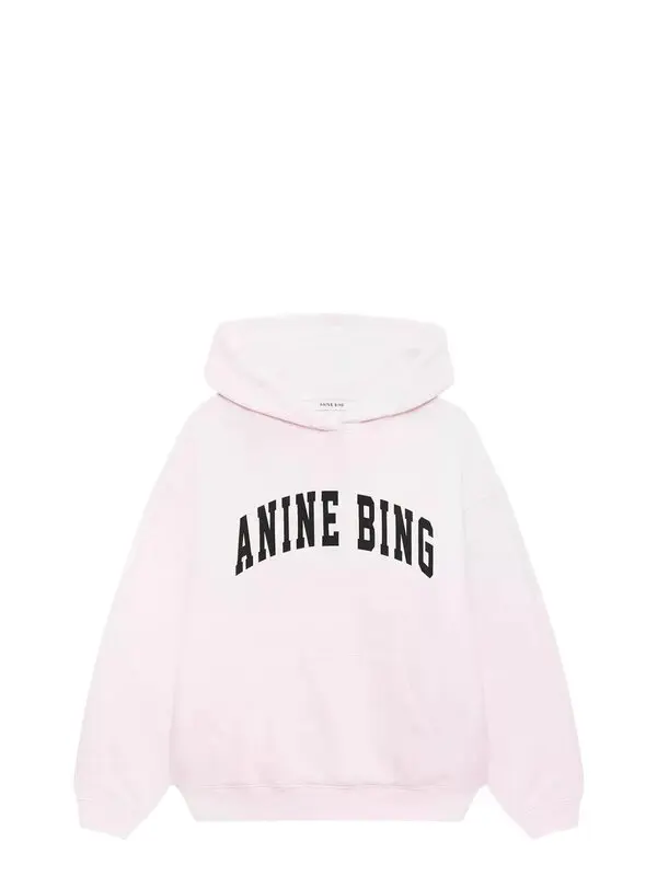 ANINE BING Harvey Logo-detail Hoodie - Pink