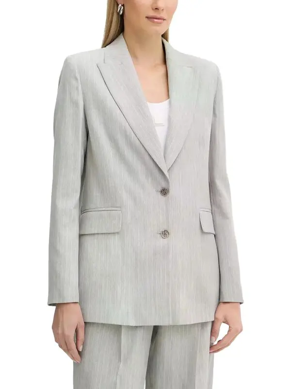 FRACOMINA Pinstriped Single-breasted Blazer - Grey