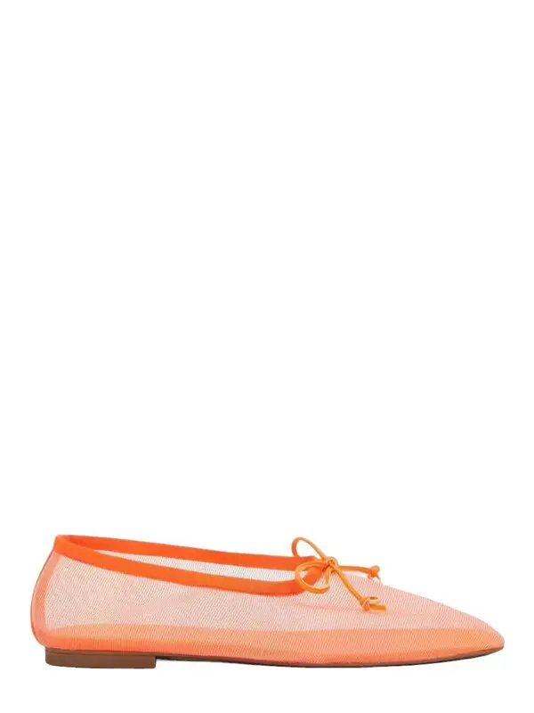 ODISSI Louise Bow-detail Ballet Flats - Orange