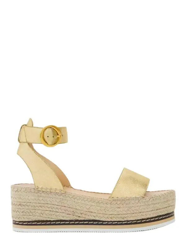 ODISSI Lily Mid-wedge Espadrilles - Gold