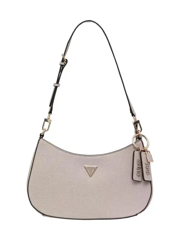 Guess Logo Charm Shoulder Bag - Neutrals