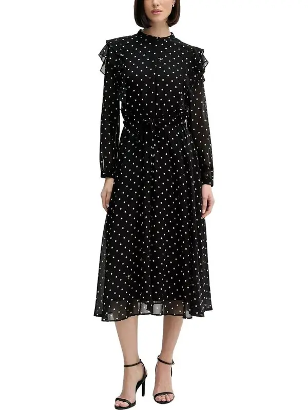 JOOP! Polka Dot Print Dress - Black