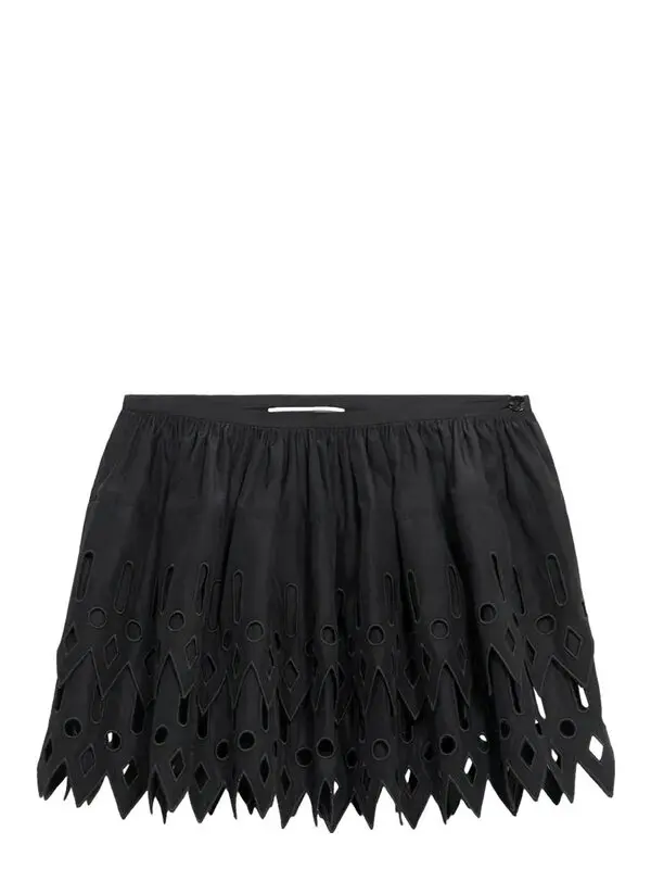 Blumarine Laser-cut Mini Skirt - Black