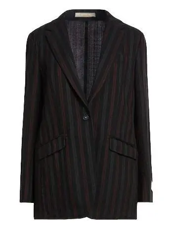 Massimo Alba Wool Striped Blazer - Blue