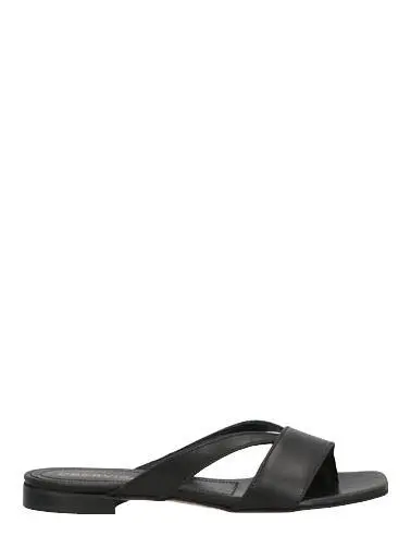 BERVICATO Thong Sandal In Calfskin - Black