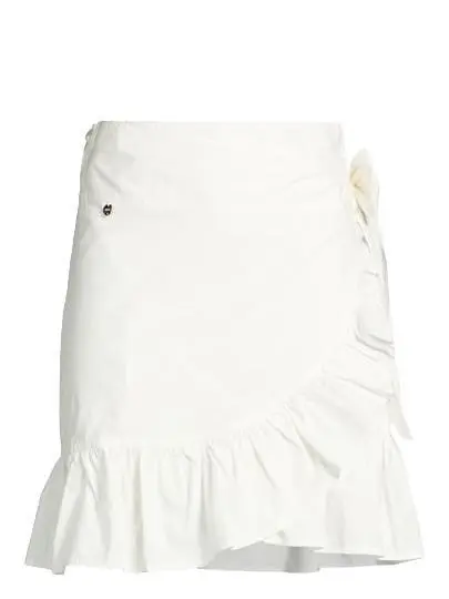 LIU •JO Cotton Mini Wrap Skirt - White