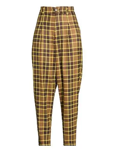 SOLOTRE Tartan Flannel Pants - Brown
