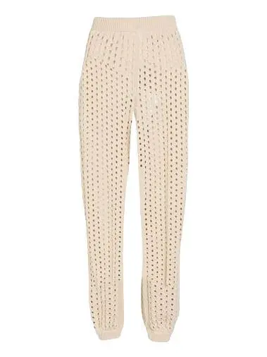Max Mara Tapered Knitted Pants - White