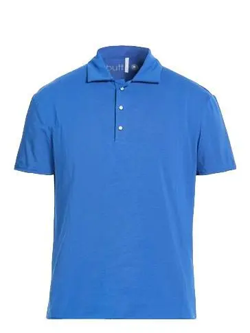 BUTTON Polo Shirt Size Cotton, Elastane - Blue