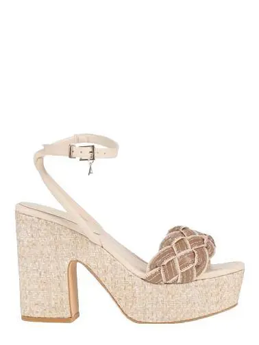 TWINSET Block Heel Sandals - Beige