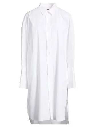 ACADEMIA Cotton Poplin Midi Shirt Dress - White
